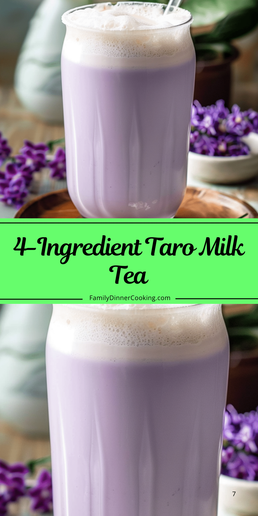 4-Ingredient Taro Milk Tea | Family Dinner Cooking