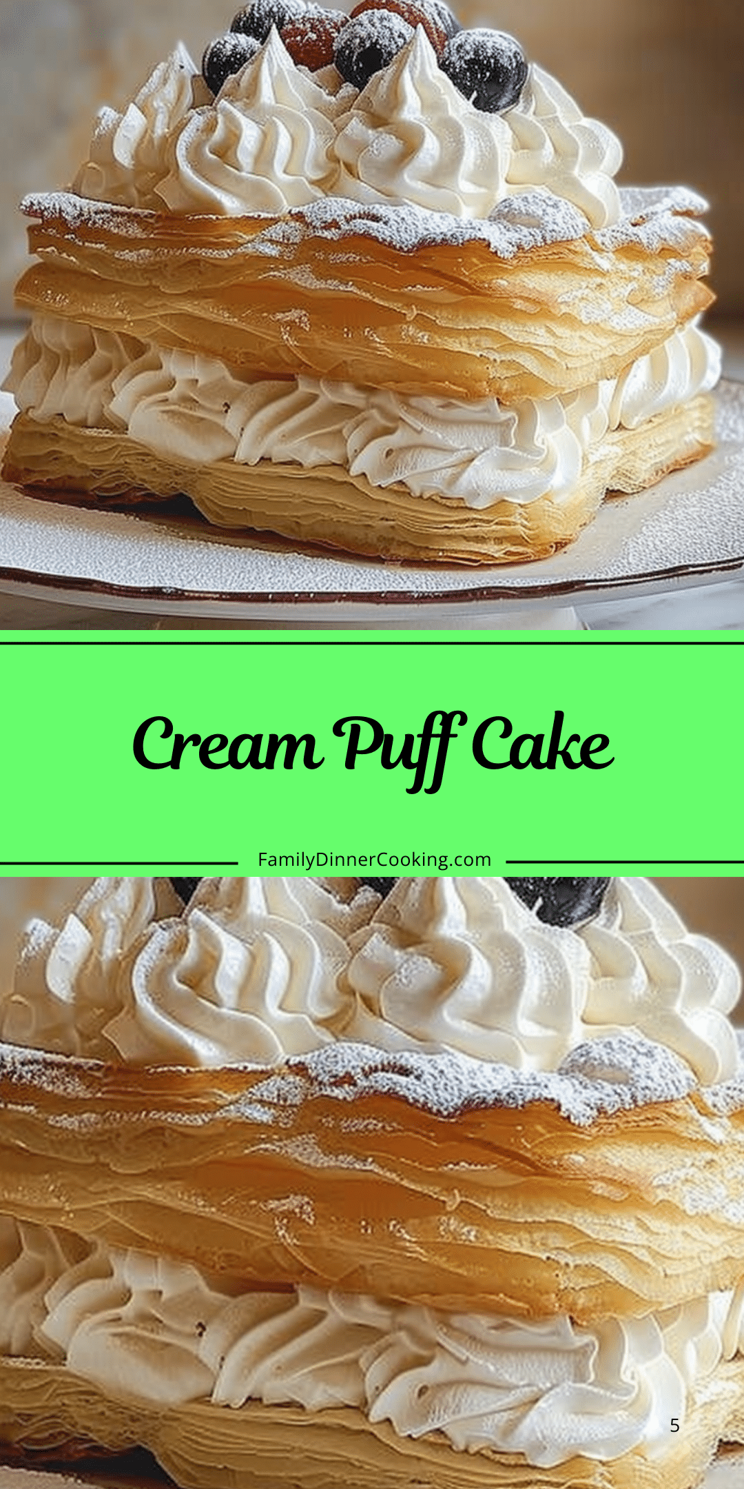 Cream Puff Cake | Family Dinner Cooking
