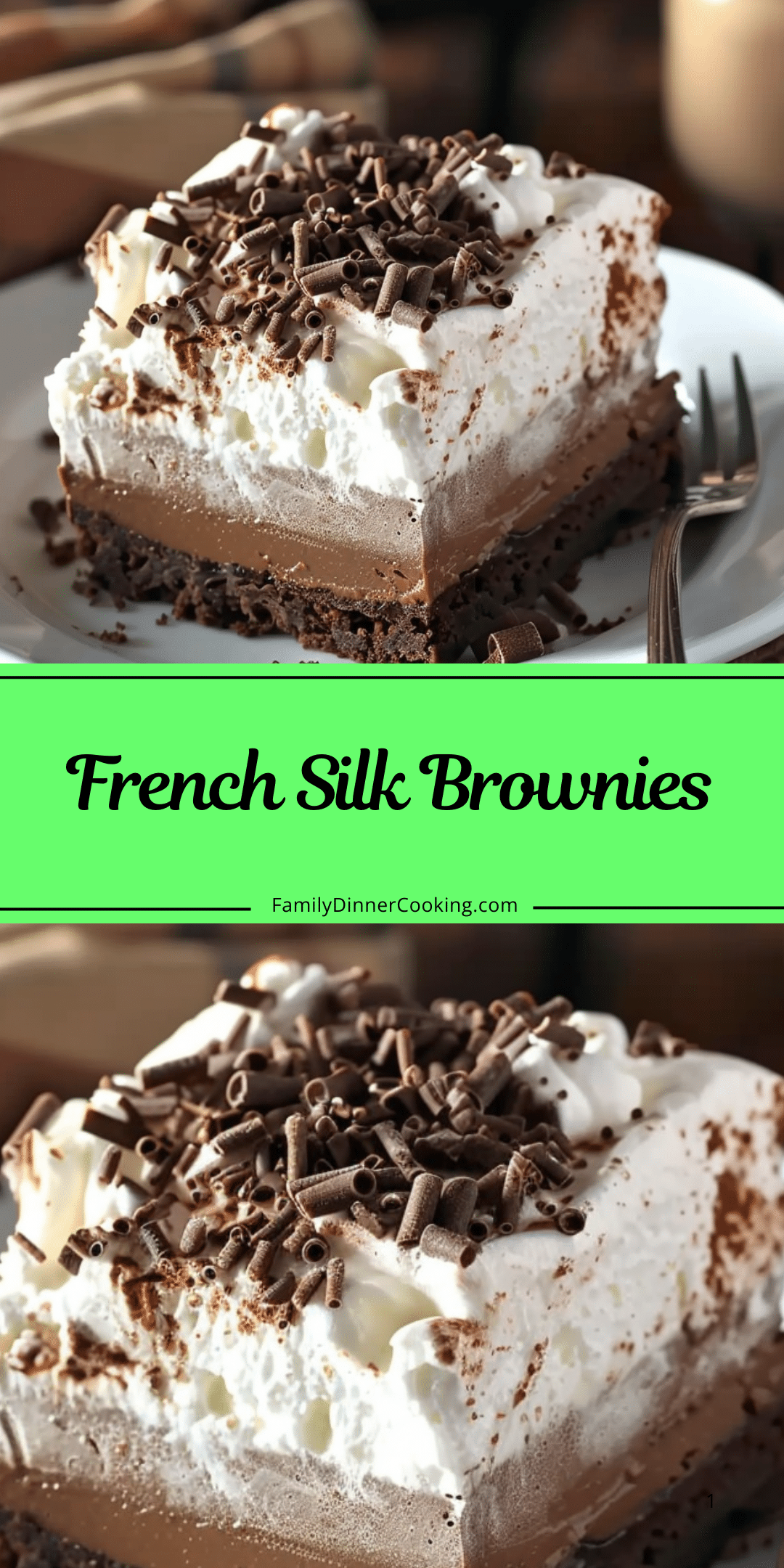 French Silk Brownies | Family Dinner Cooking