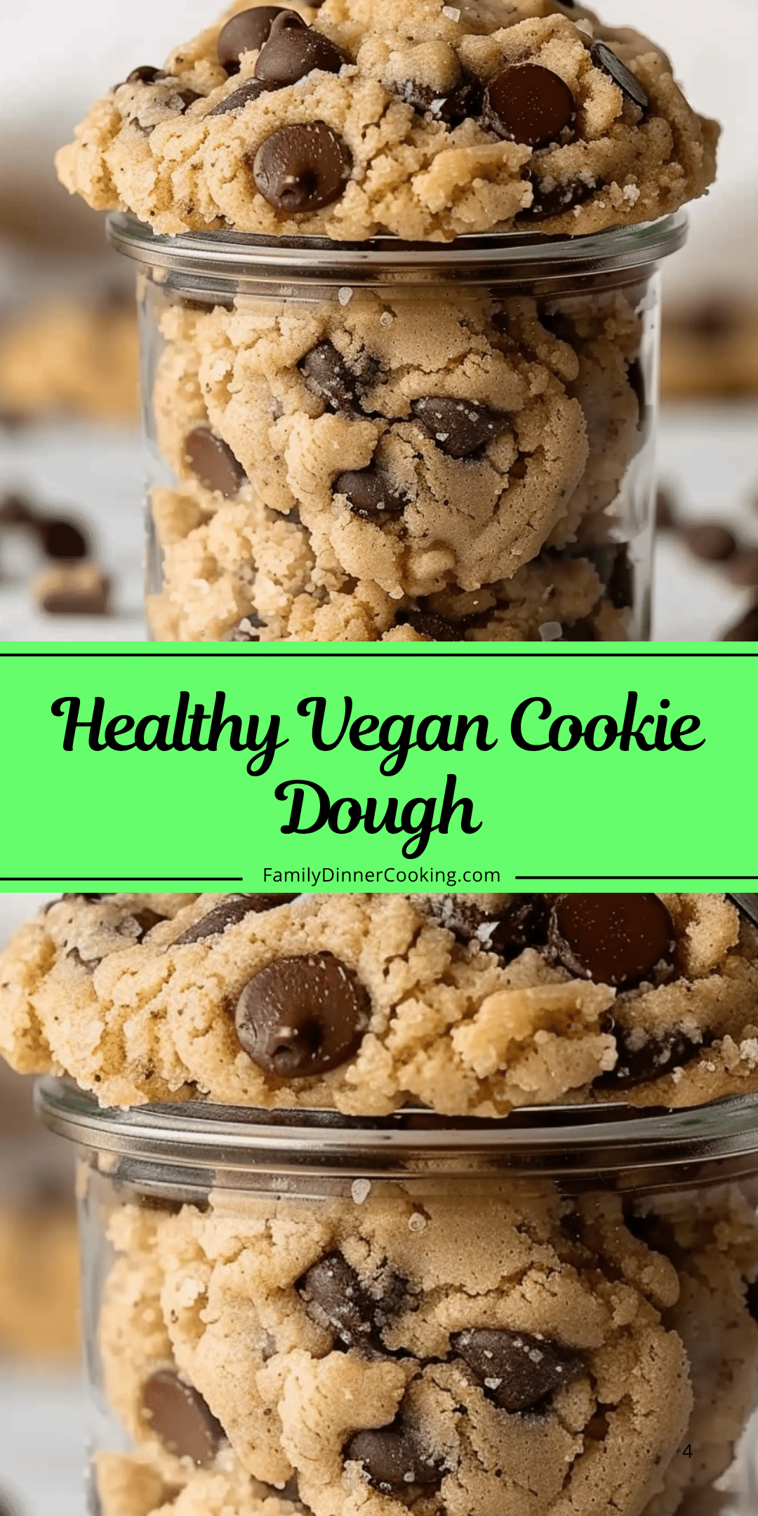 Healthy Vegan Cookie Dough - Family Dinner Cooking