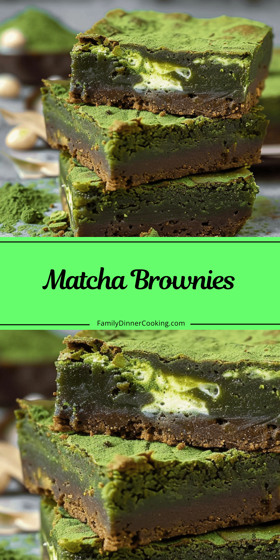 Matcha Brownies | Family Dinner Cooking