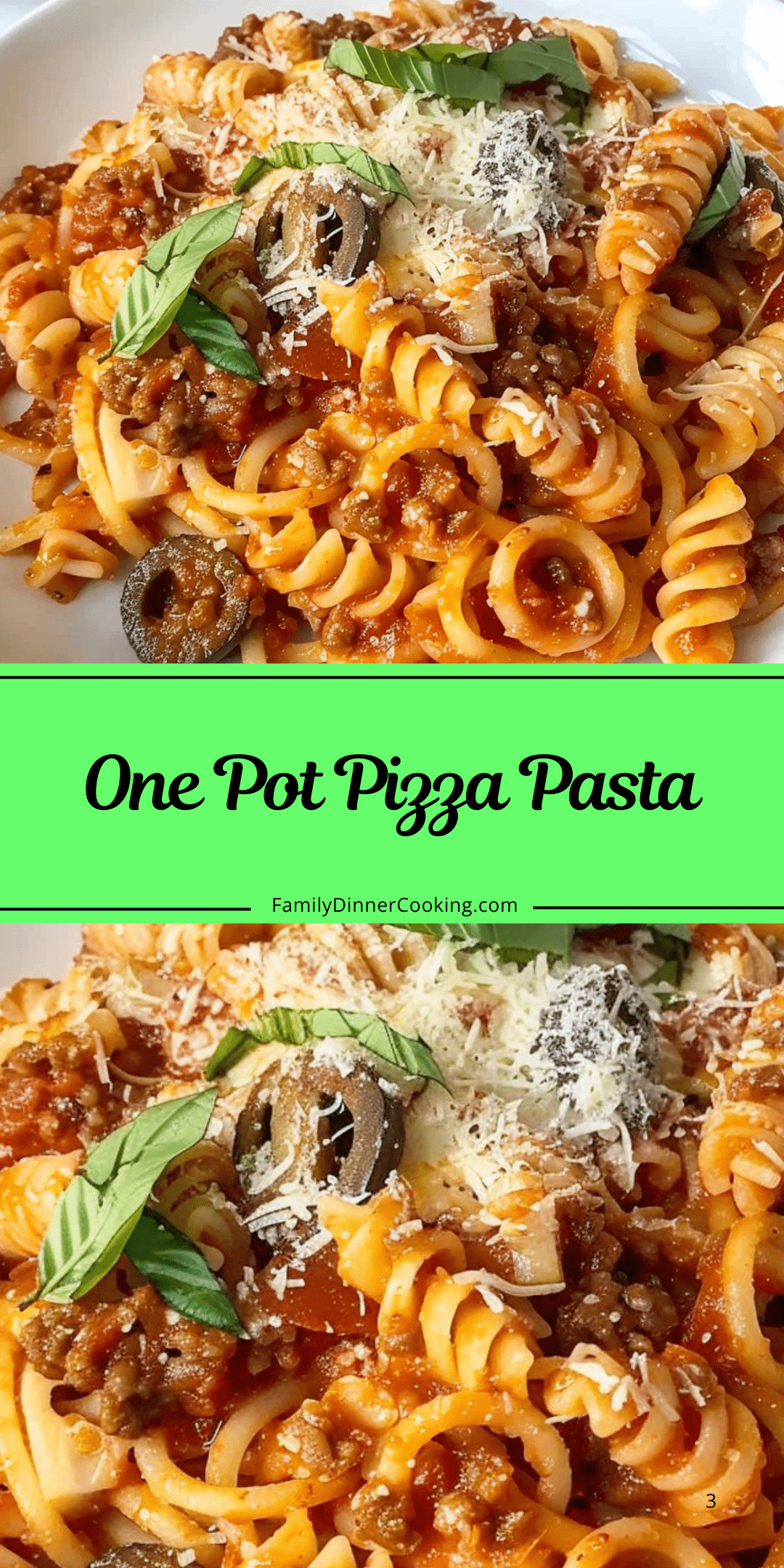 One Pot Pizza Pasta - Family Dinner Cooking