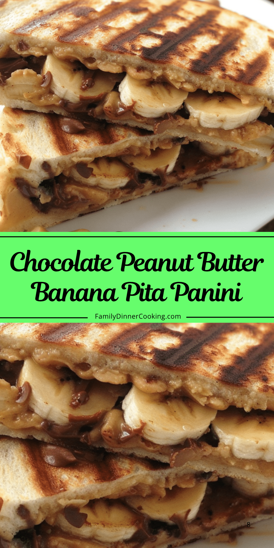 Chocolate Peanut Butter Banana Pita Panini | Family Dinner Cooking