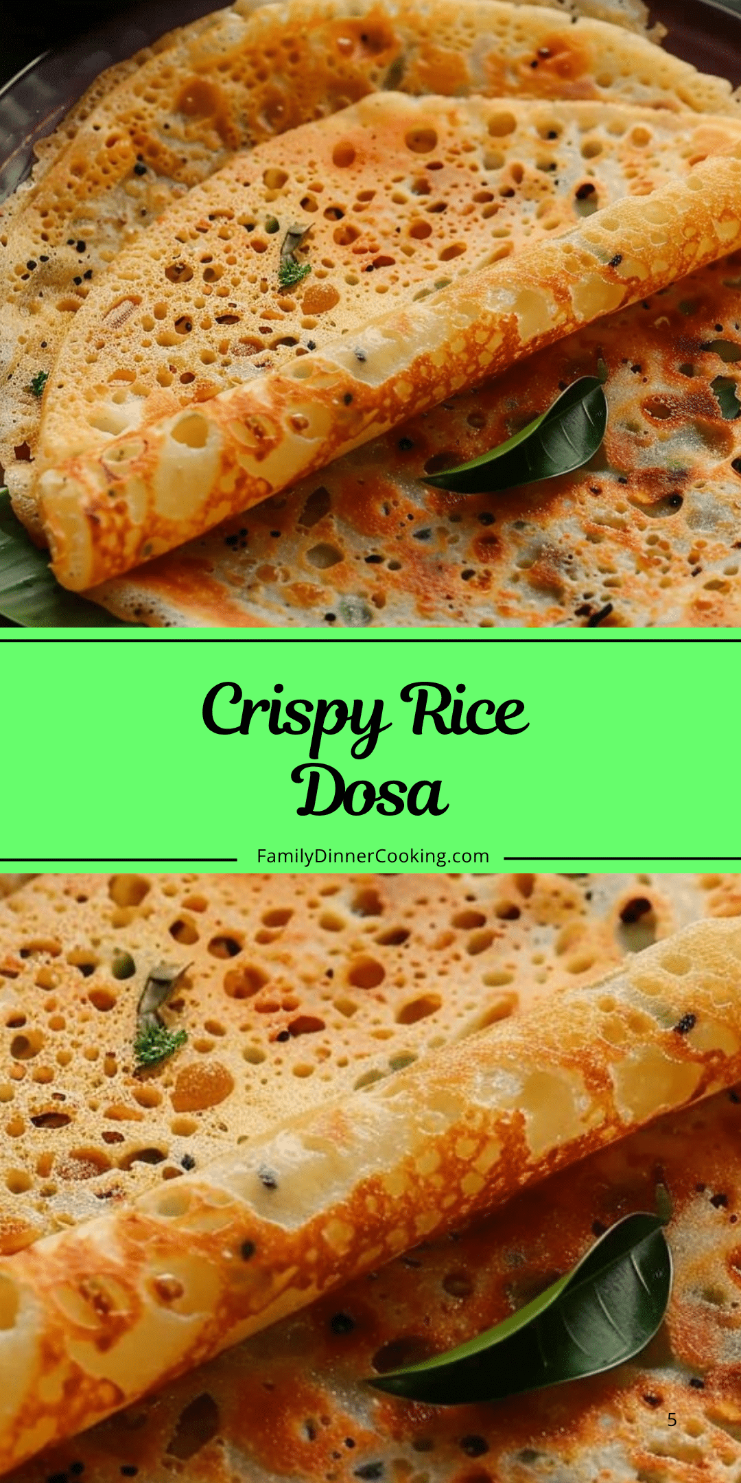 Crispy Rice Dosa | Family Dinner Cooking