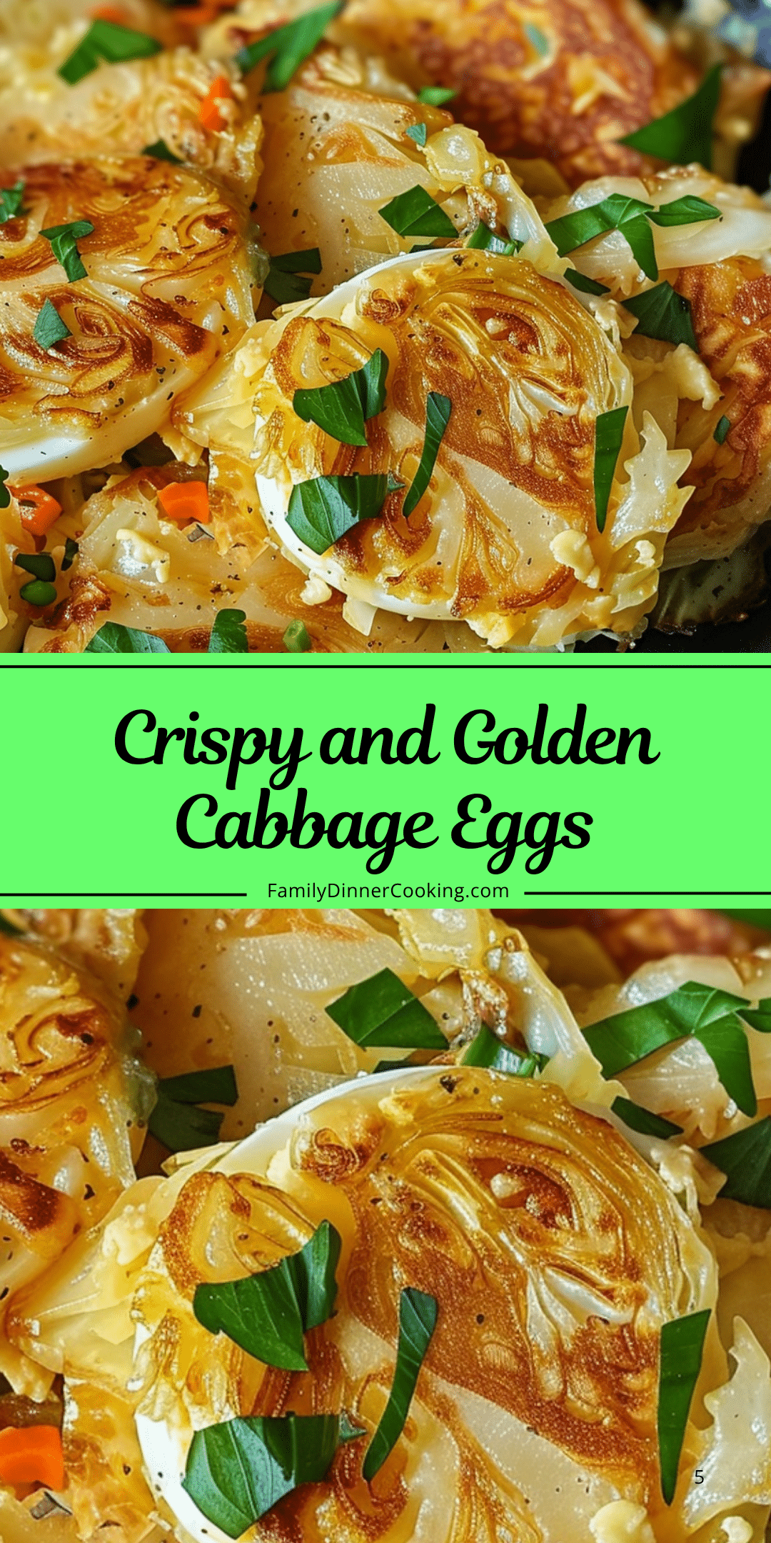 Crispy and Golden Cabbage Eggs | Family Dinner Cooking