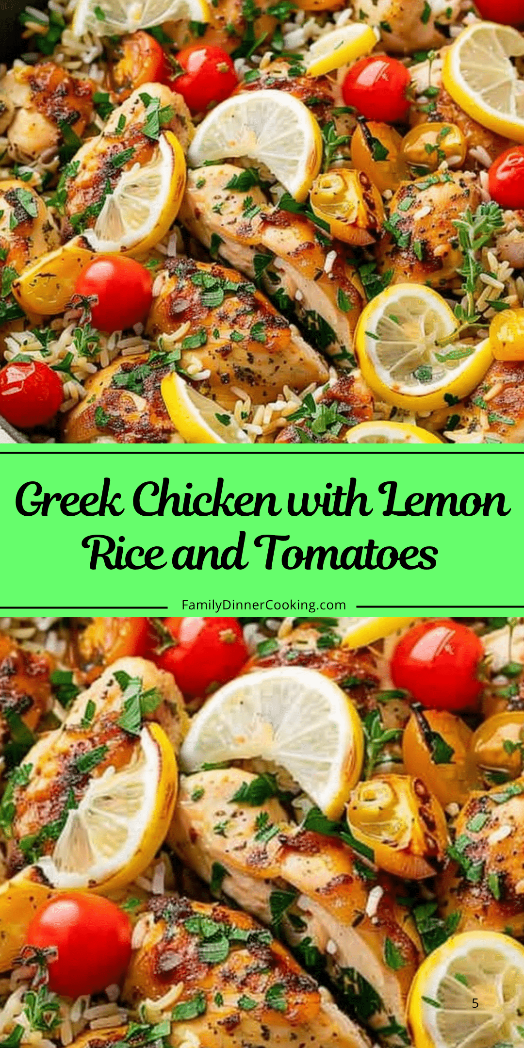 Greek Chicken with Lemon Rice and Tomatoes | Family Dinner Cooking