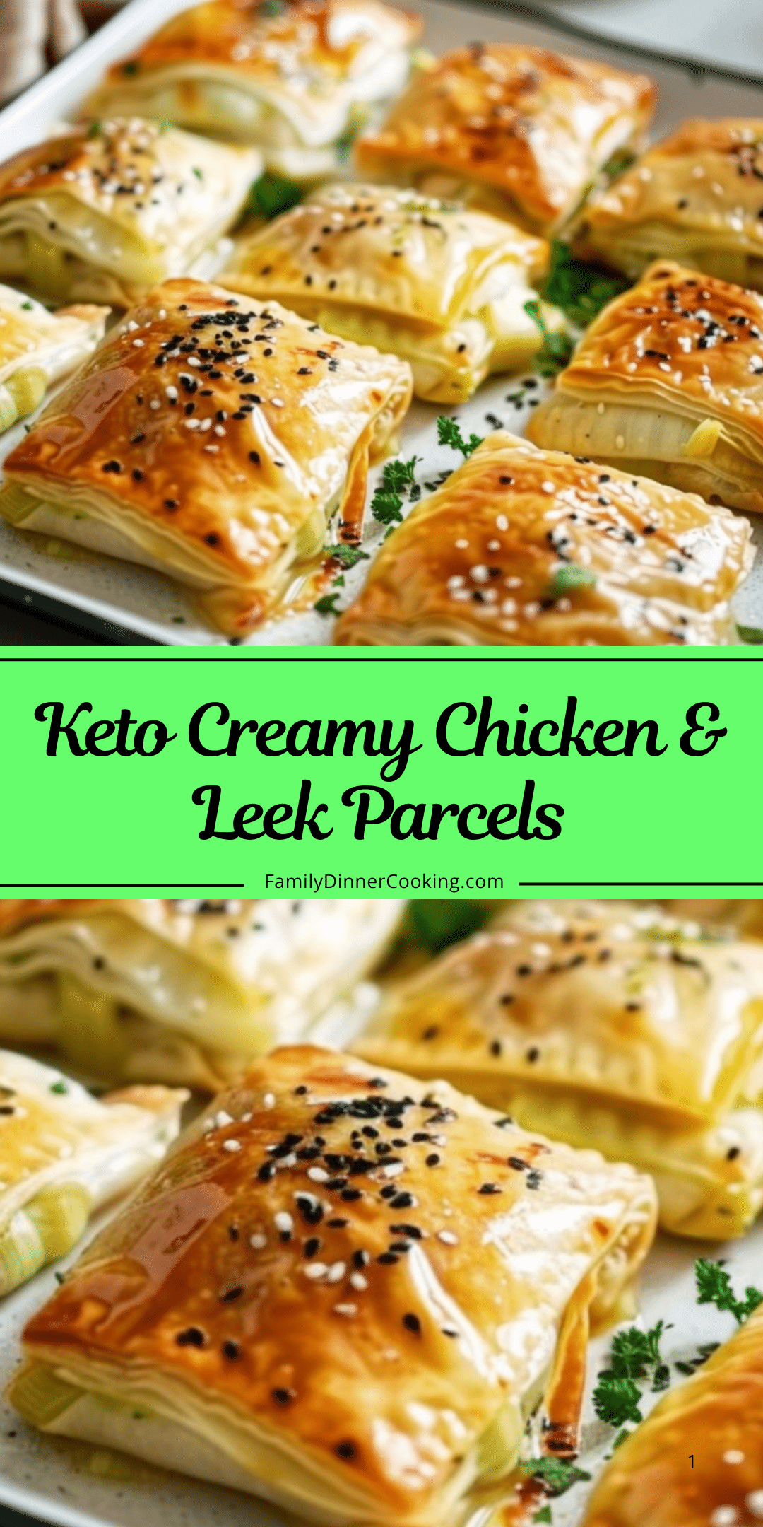 Keto Creamy Chicken & Leek Parcels - Family Dinner Cooking