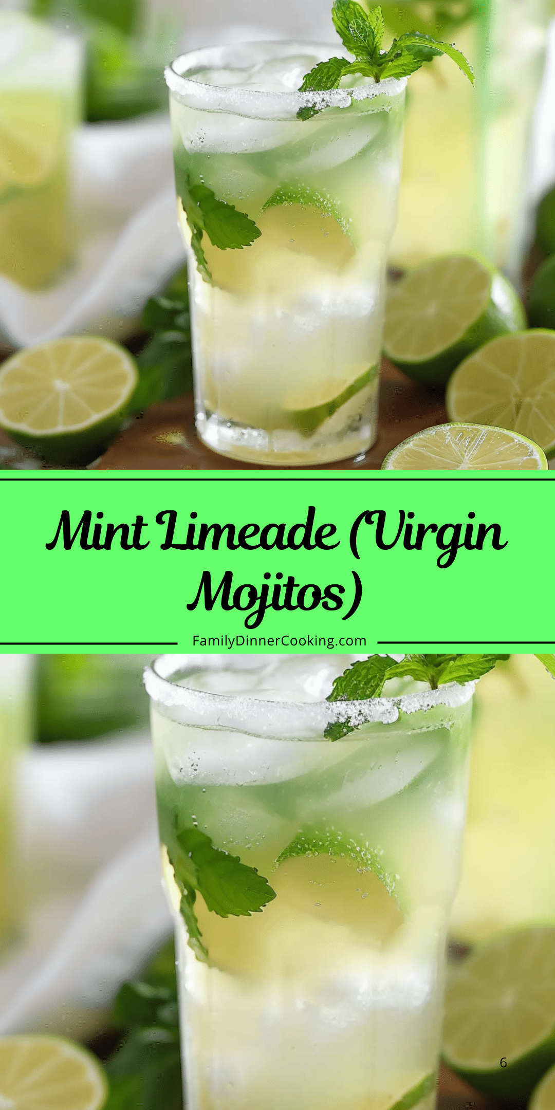 Mint Limeade (Virgin Mojitos) | Family Dinner Cooking
