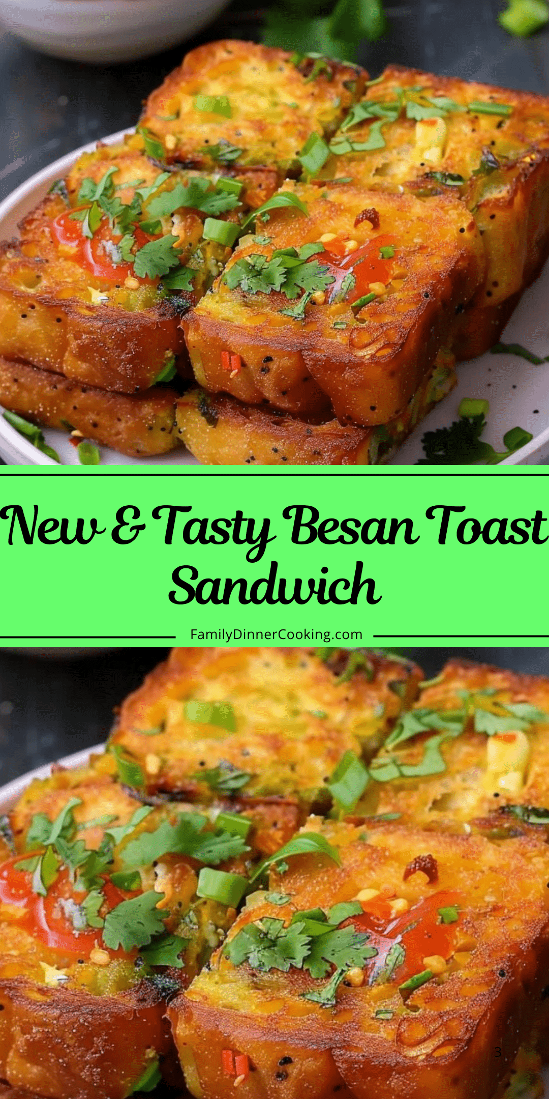 New & Tasty Besan Toast Sandwich - Family Dinner Cooking