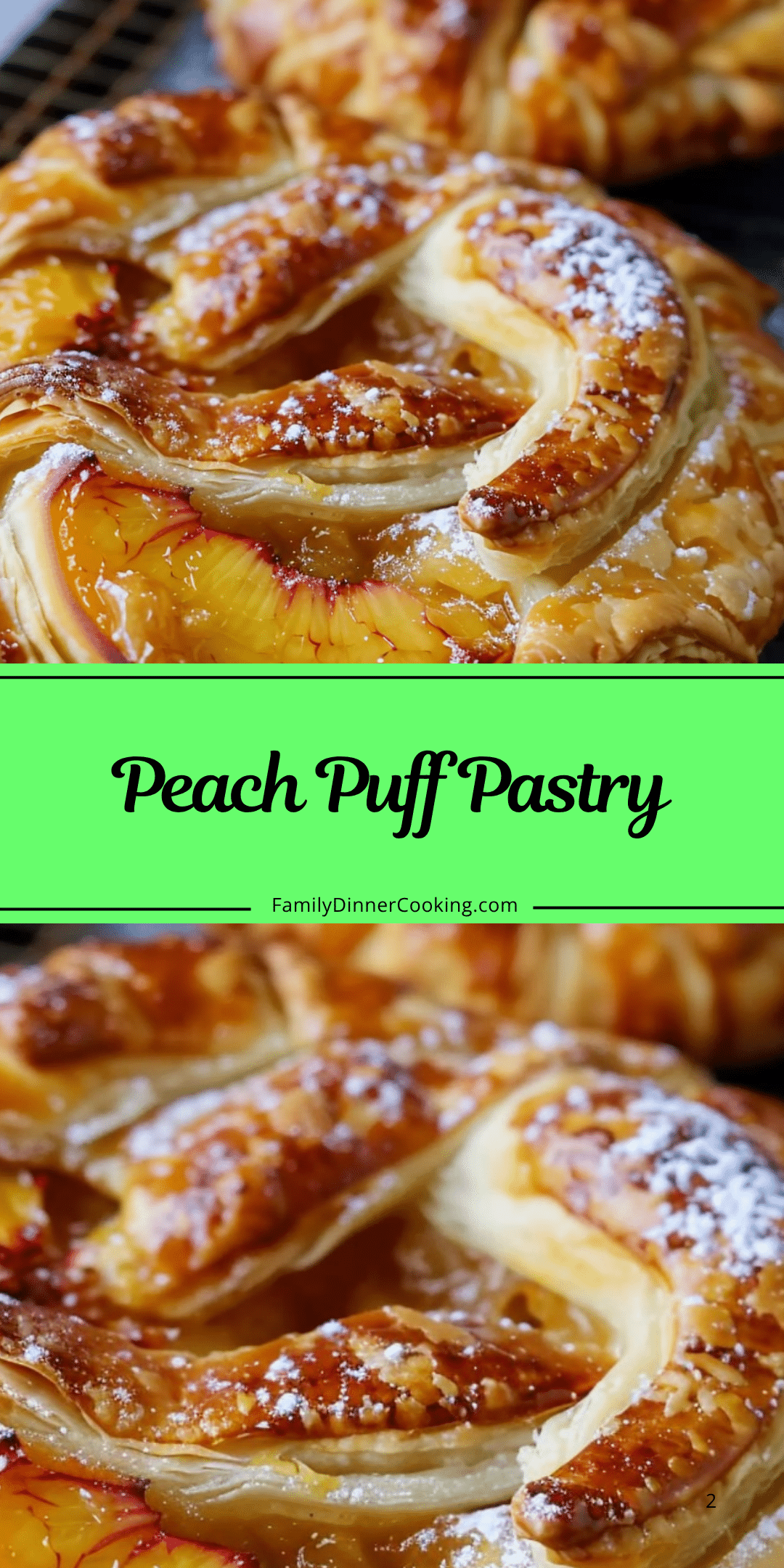 Peach Puff Pastry - Family Dinner Cooking