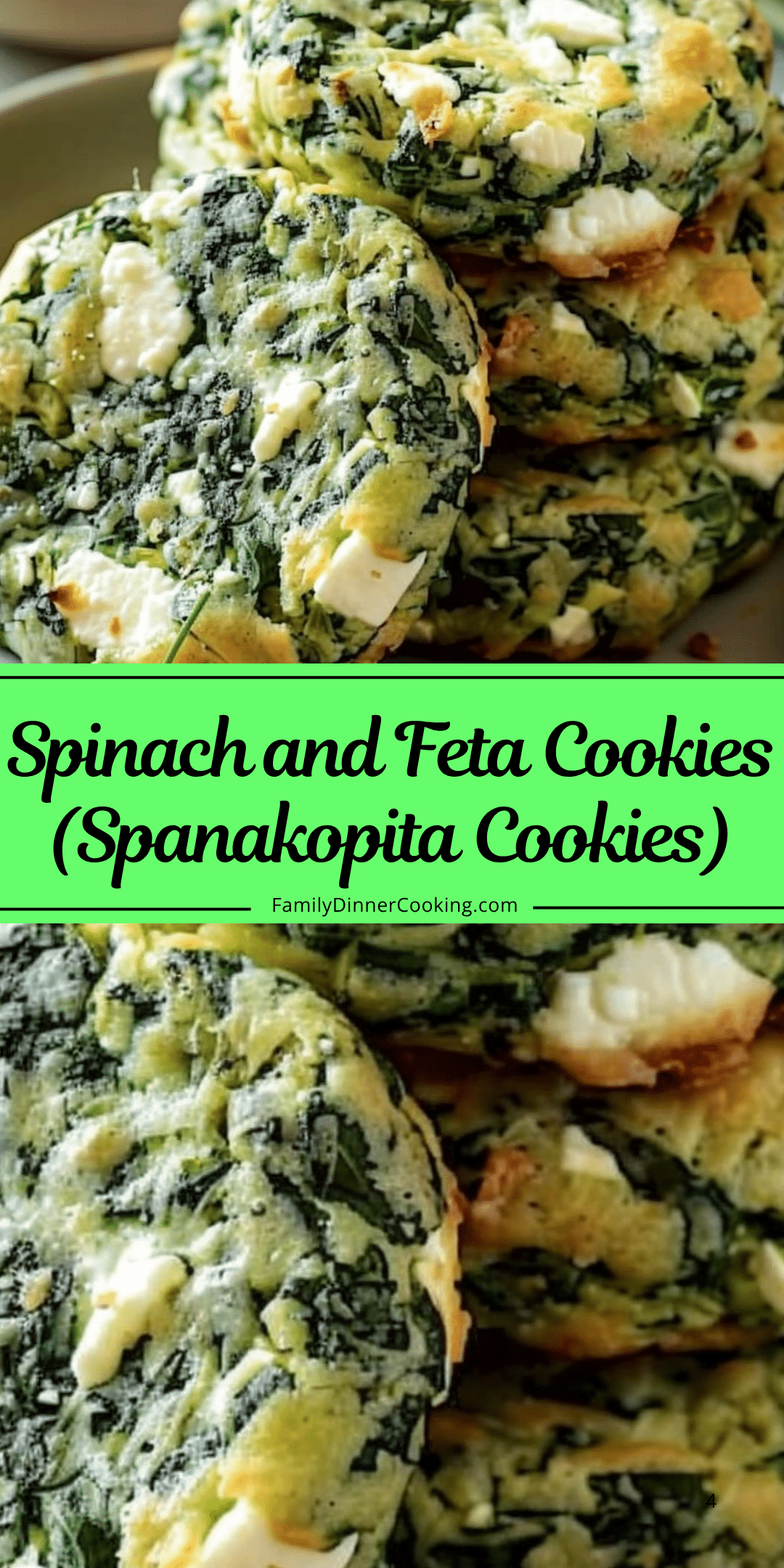 Spinach and Feta Cookies (Spanakopita Cookies) - Family Dinner Cooking