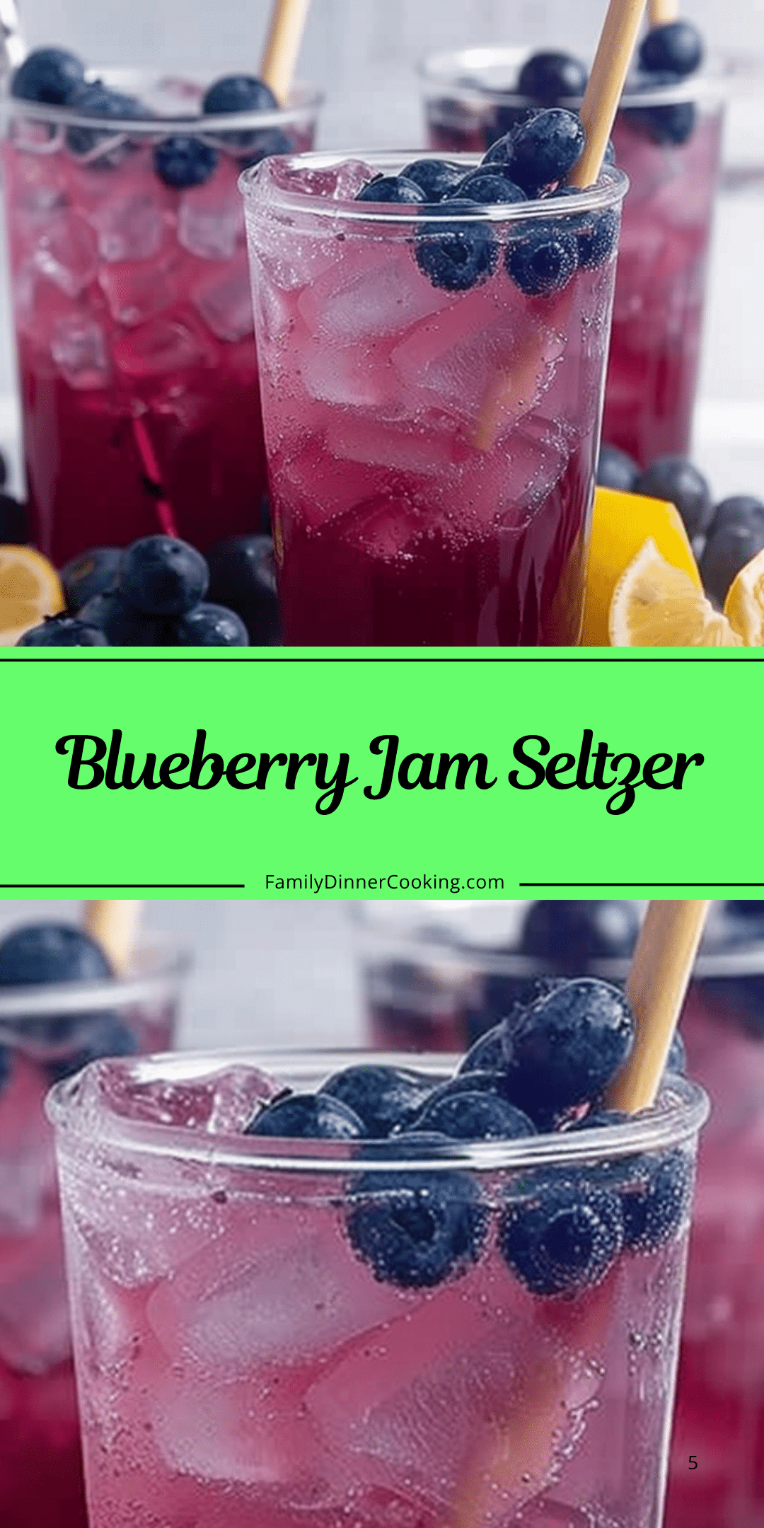 Blueberry Jam Seltzer | Family Dinner Cooking