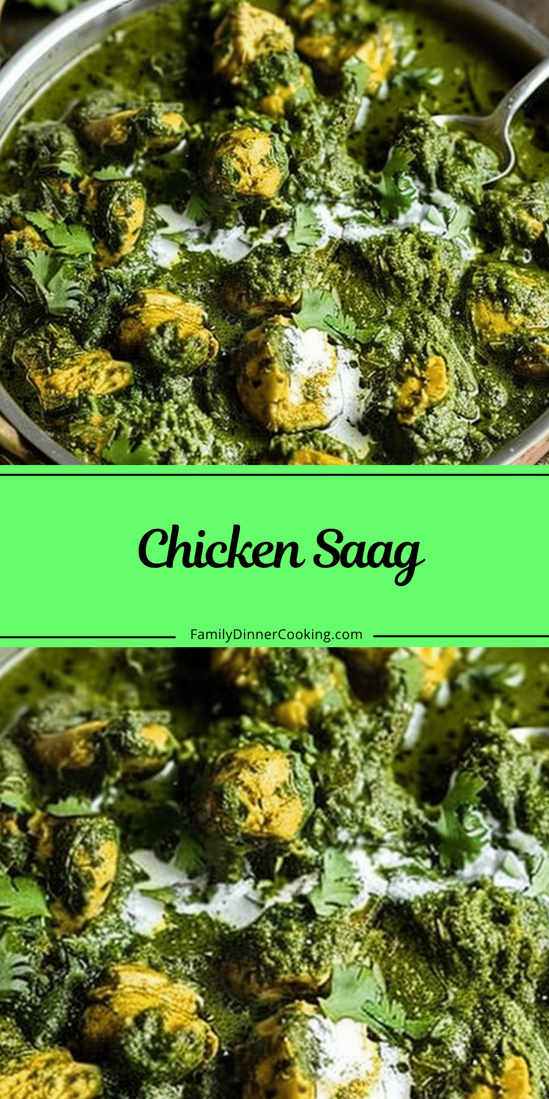 Chicken Saag | Family Dinner Cooking