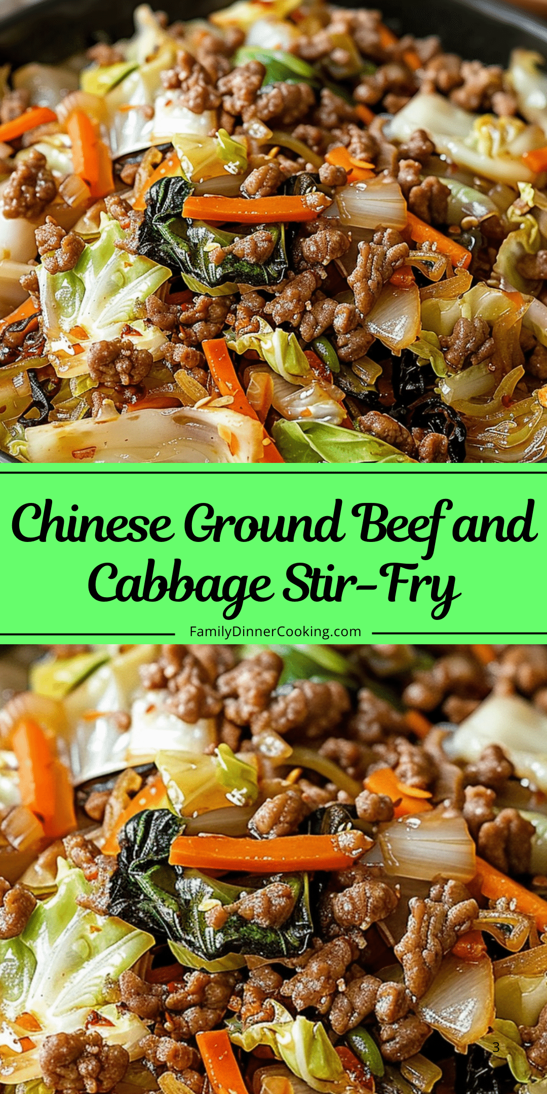 Chinese Ground Beef and Cabbage Stir-Fry | Family Dinner Cooking