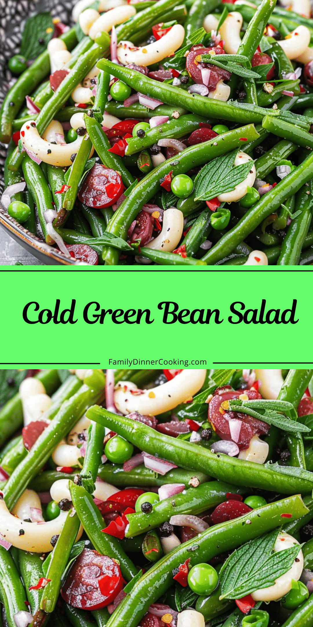 Cold Green Bean Salad | Family Dinner Cooking