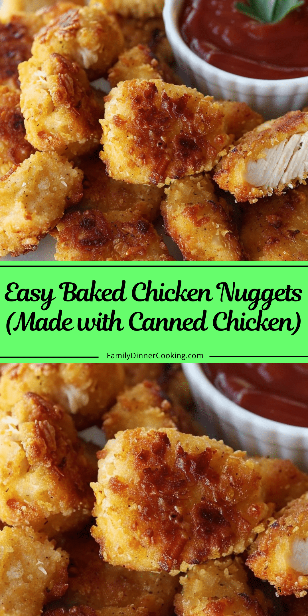 Easy Baked Chicken Nuggets (Made with Canned Chicken) | Family Dinner ...