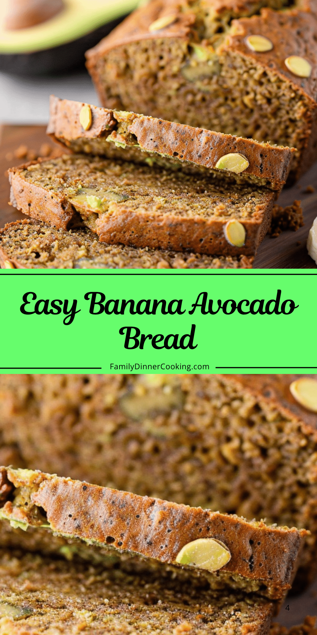 Easy Banana Avocado Bread | Family Dinner Cooking