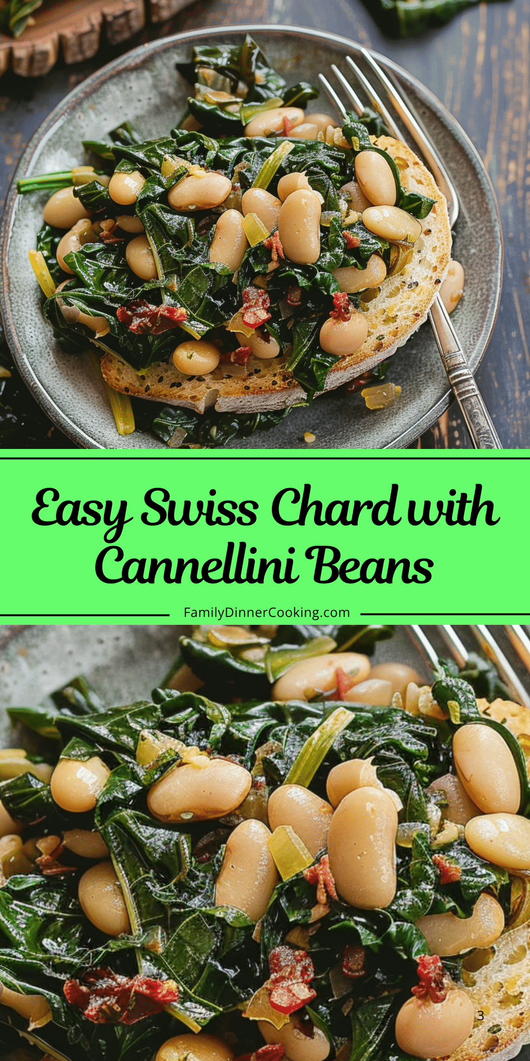 Easy Swiss Chard with Cannellini Beans | Family Dinner Cooking
