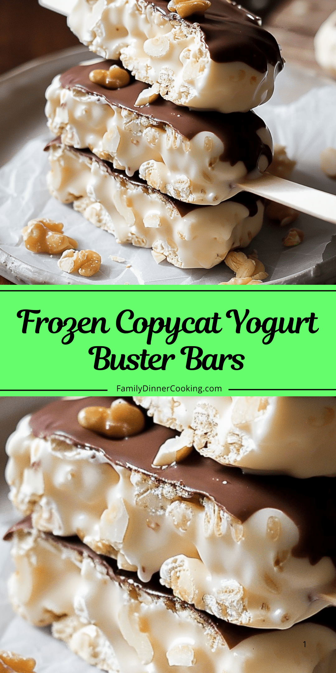 Frozen Copycat Yogurt Buster Bars | Family Dinner Cooking