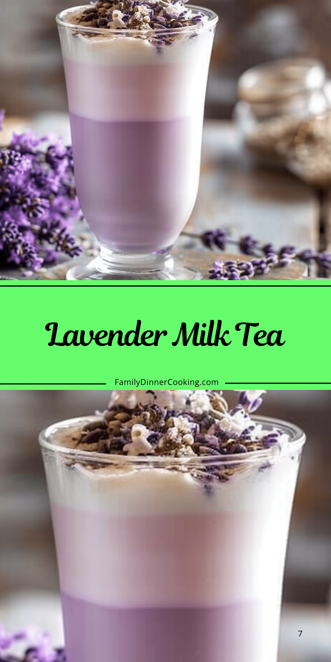Lavender Milk Tea - Family Dinner Cooking