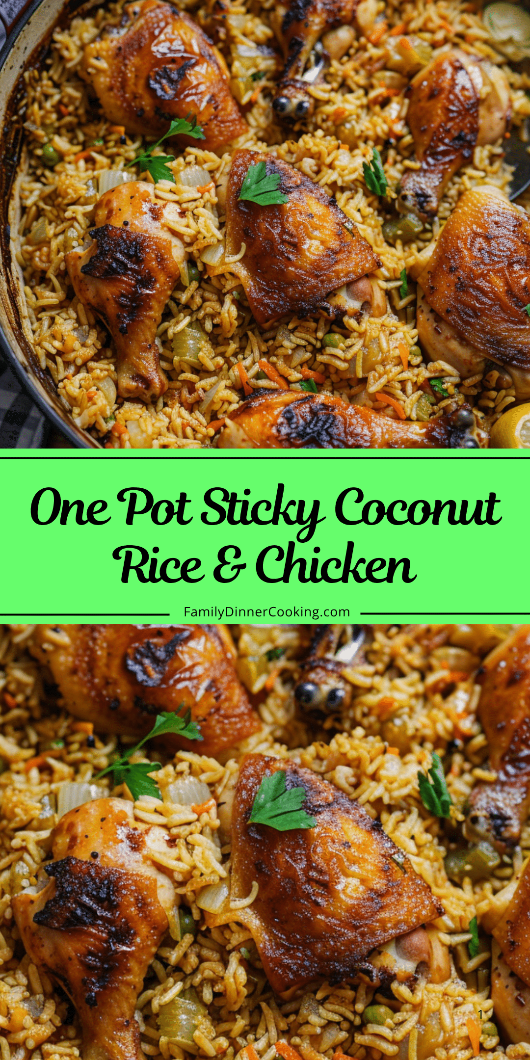 One Pot Sticky Coconut Rice & Chicken | Family Dinner Cooking