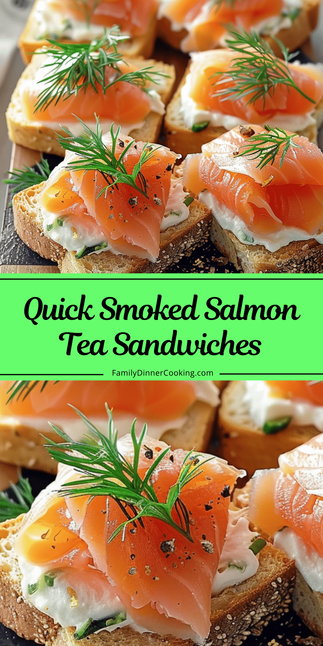 Quick Smoked Salmon Tea Sandwiches | Family Dinner Cooking