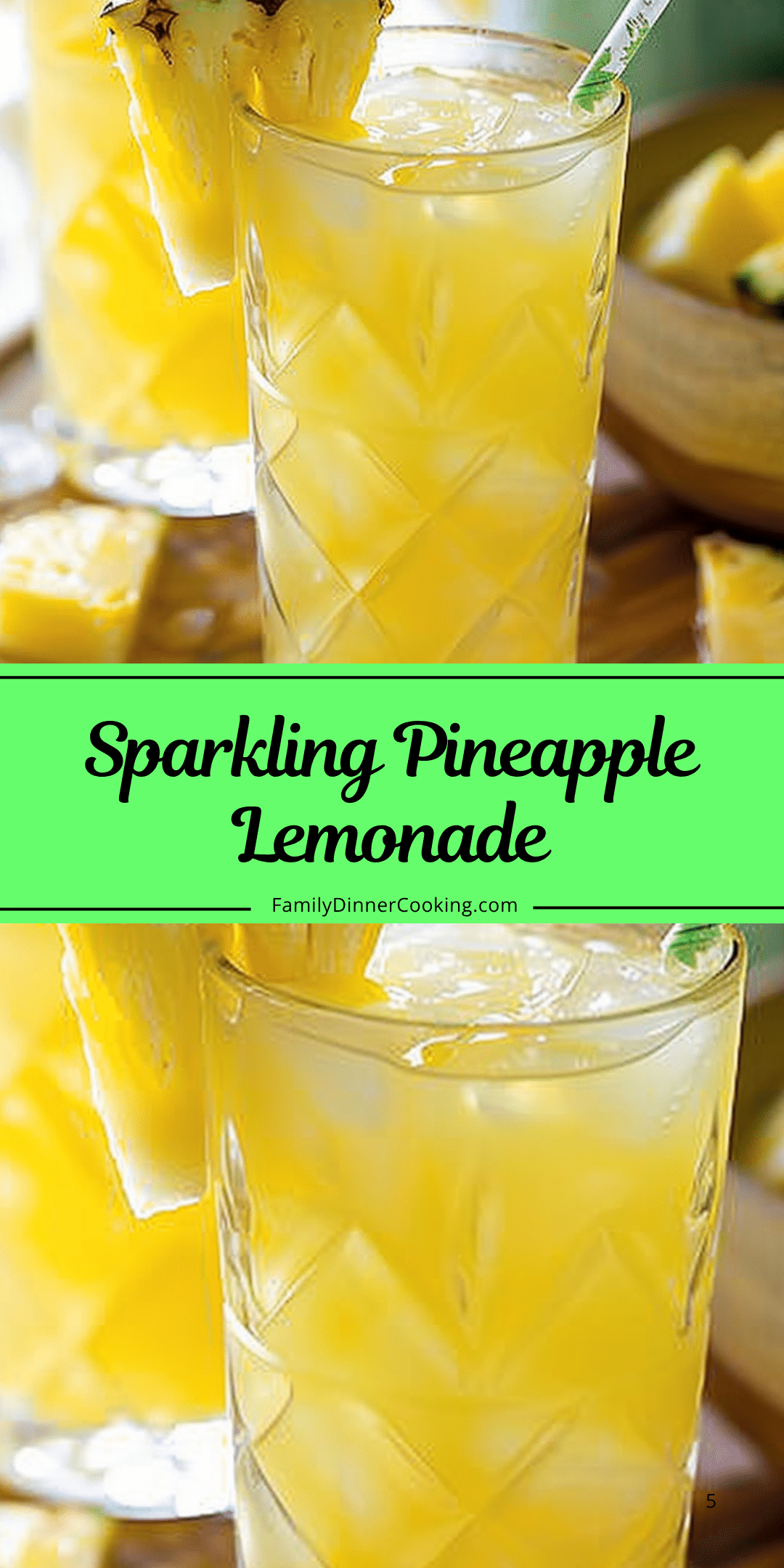 Sparkling Pineapple Lemonade | Family Dinner Cooking