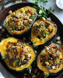 Mediterranean Stuffed Acorn Squash | Family Dinner Cooking