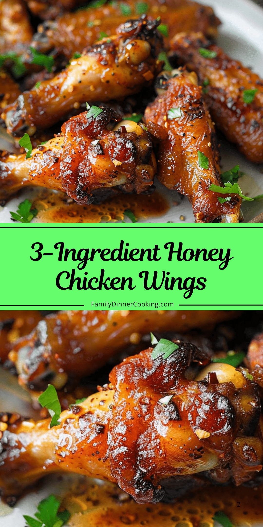 3-Ingredient Honey Chicken Wings - Family Dinner Cooking