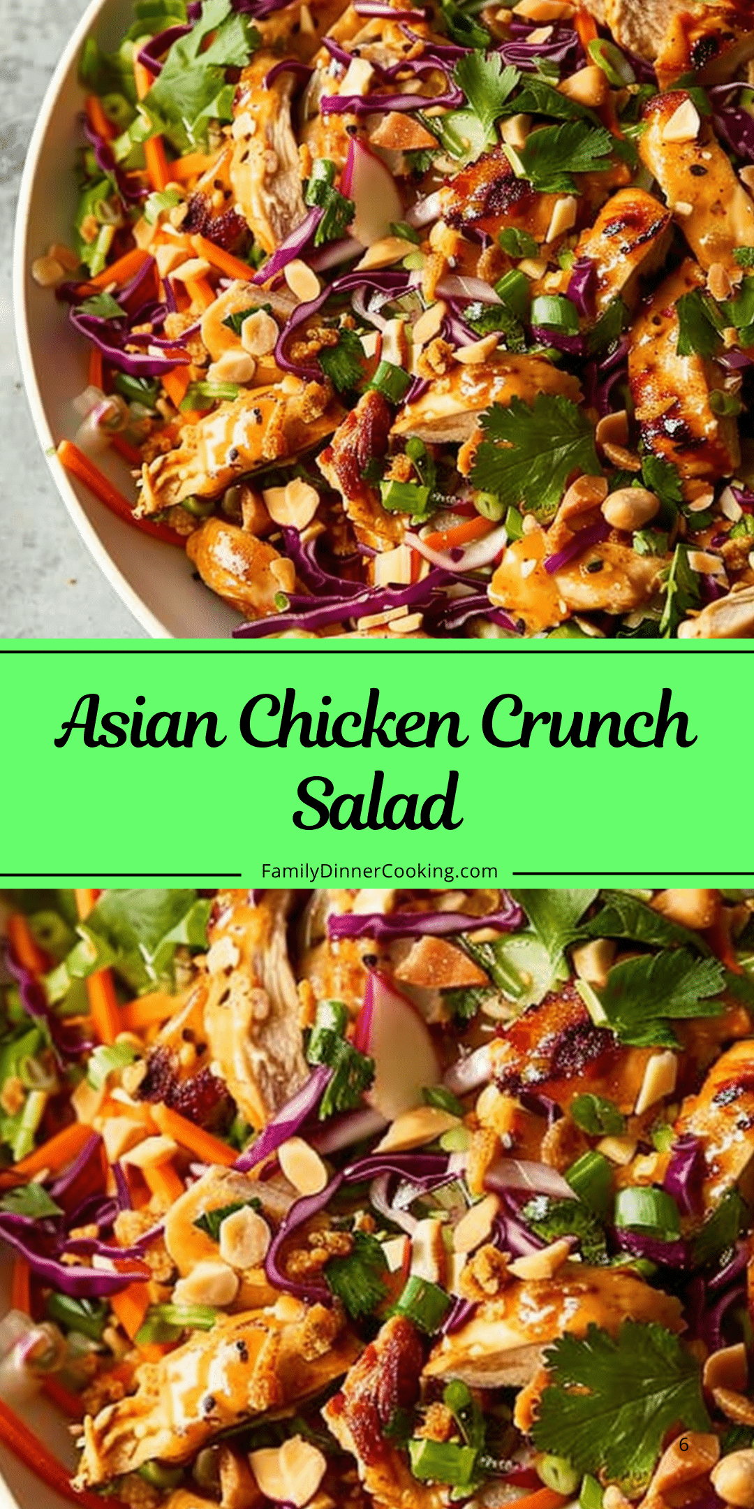 Asian Chicken Crunch Salad | Family Dinner Cooking