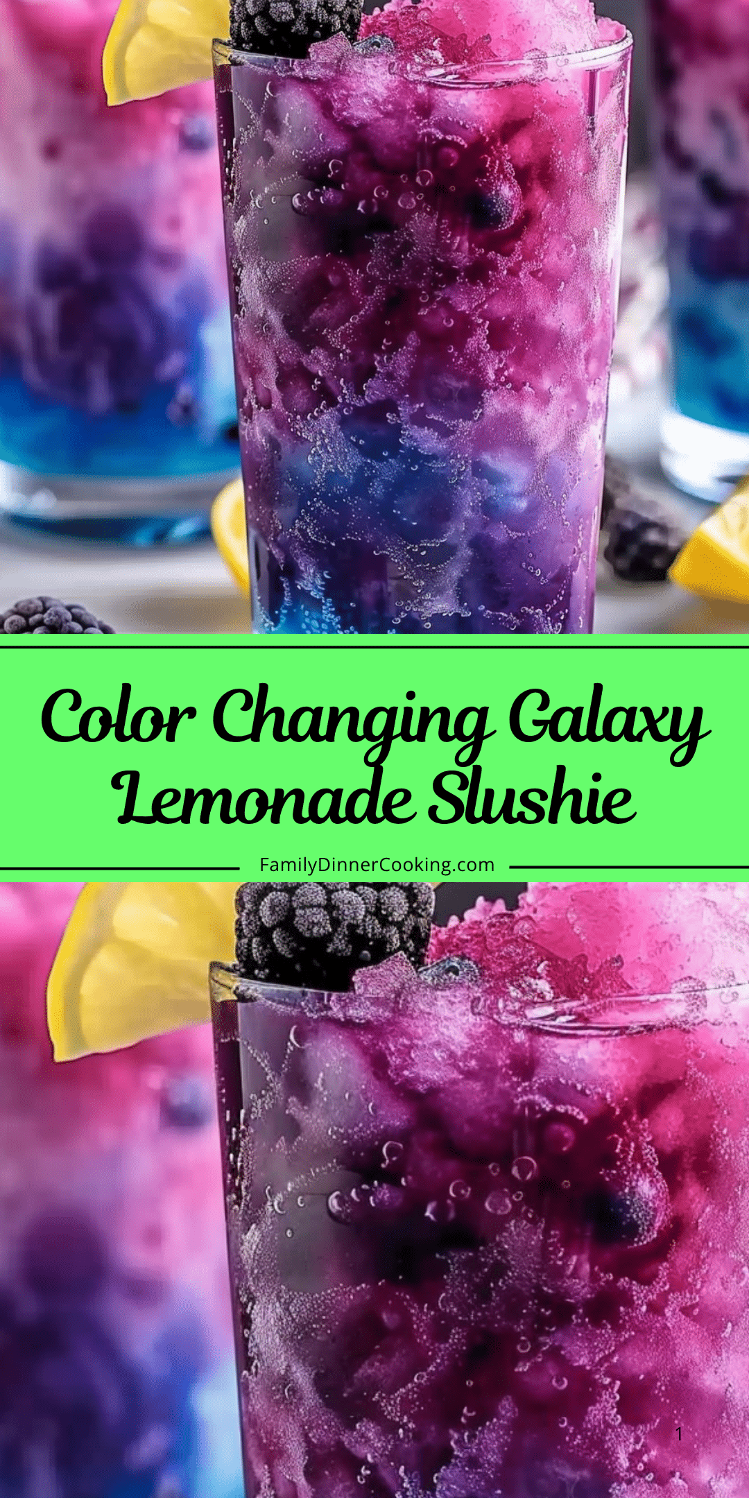 Color Changing Galaxy Lemonade Slushie | Family Dinner Cooking