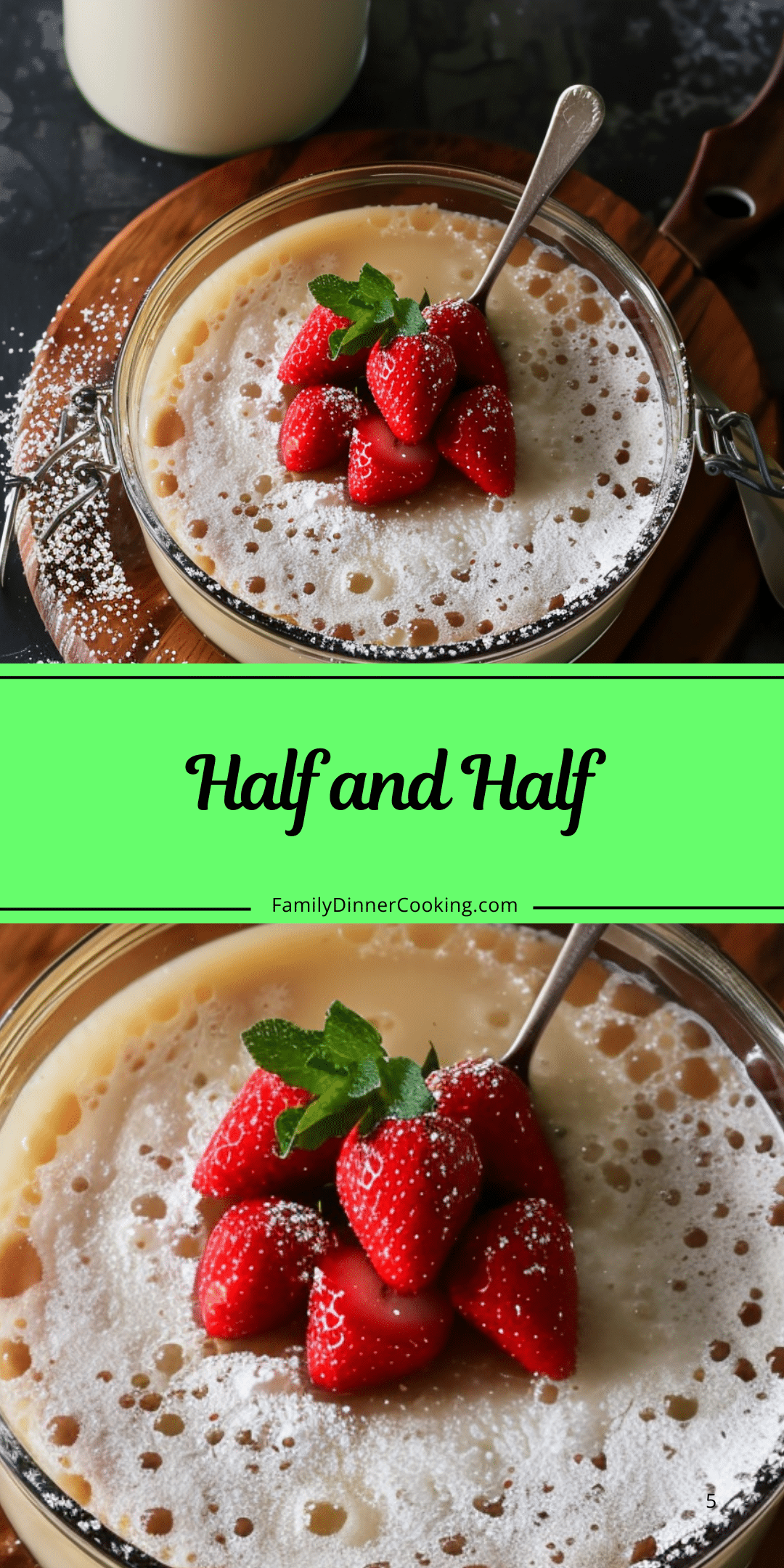 Homemade Half and Half | Family Dinner Cooking