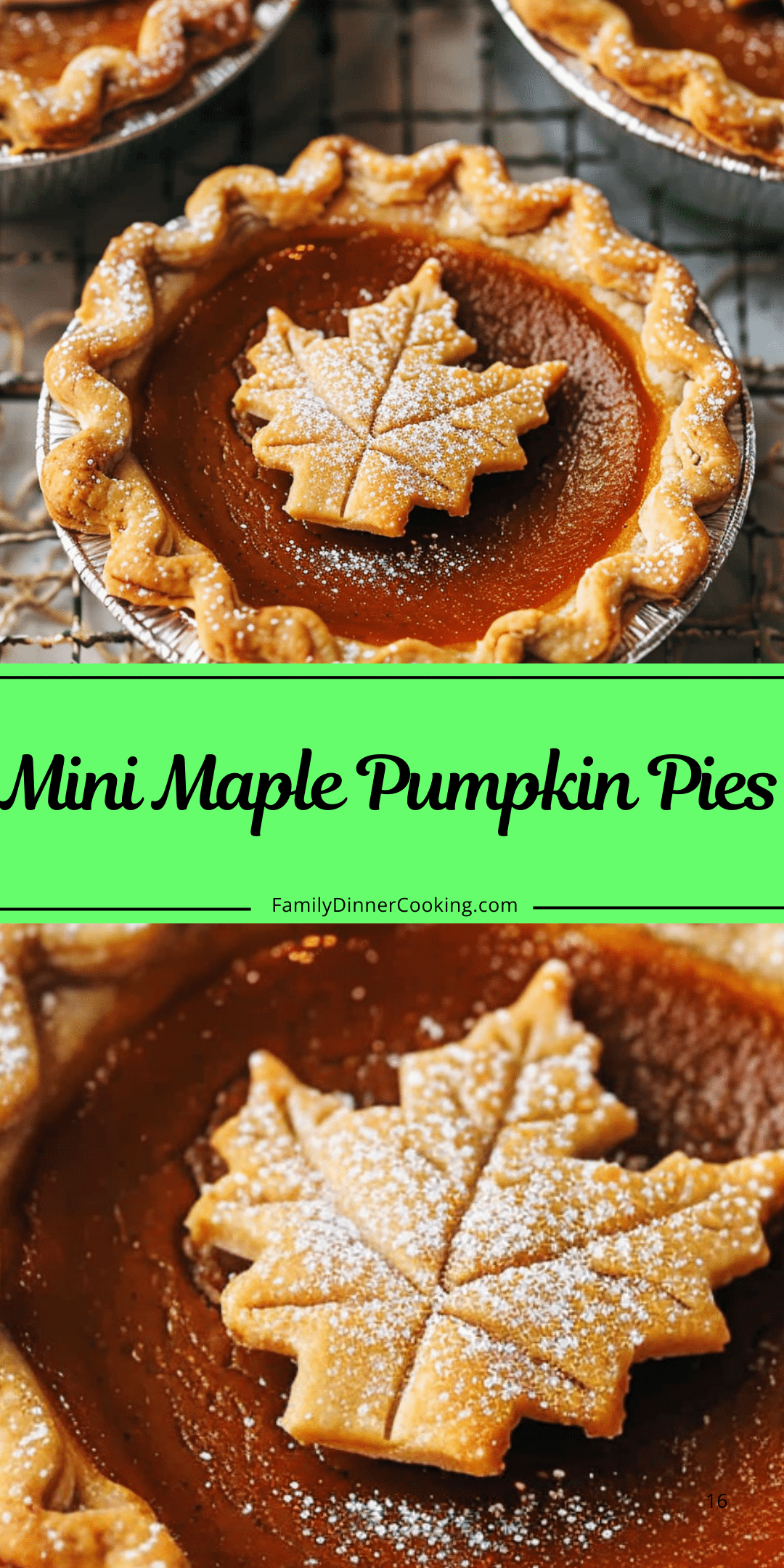 Mini Maple Pumpkin Pies | Family Dinner Cooking