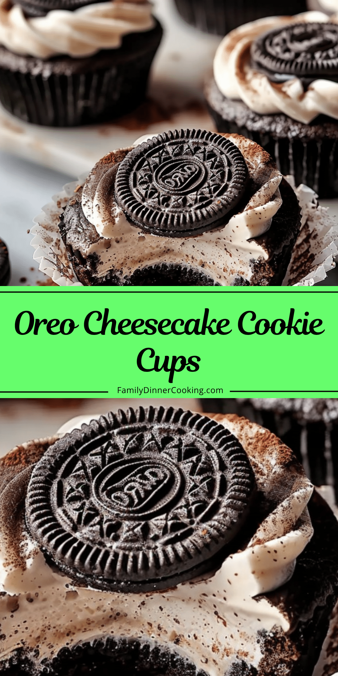 Oreo Cheesecake Cookie Cups Family Dinner Cooking