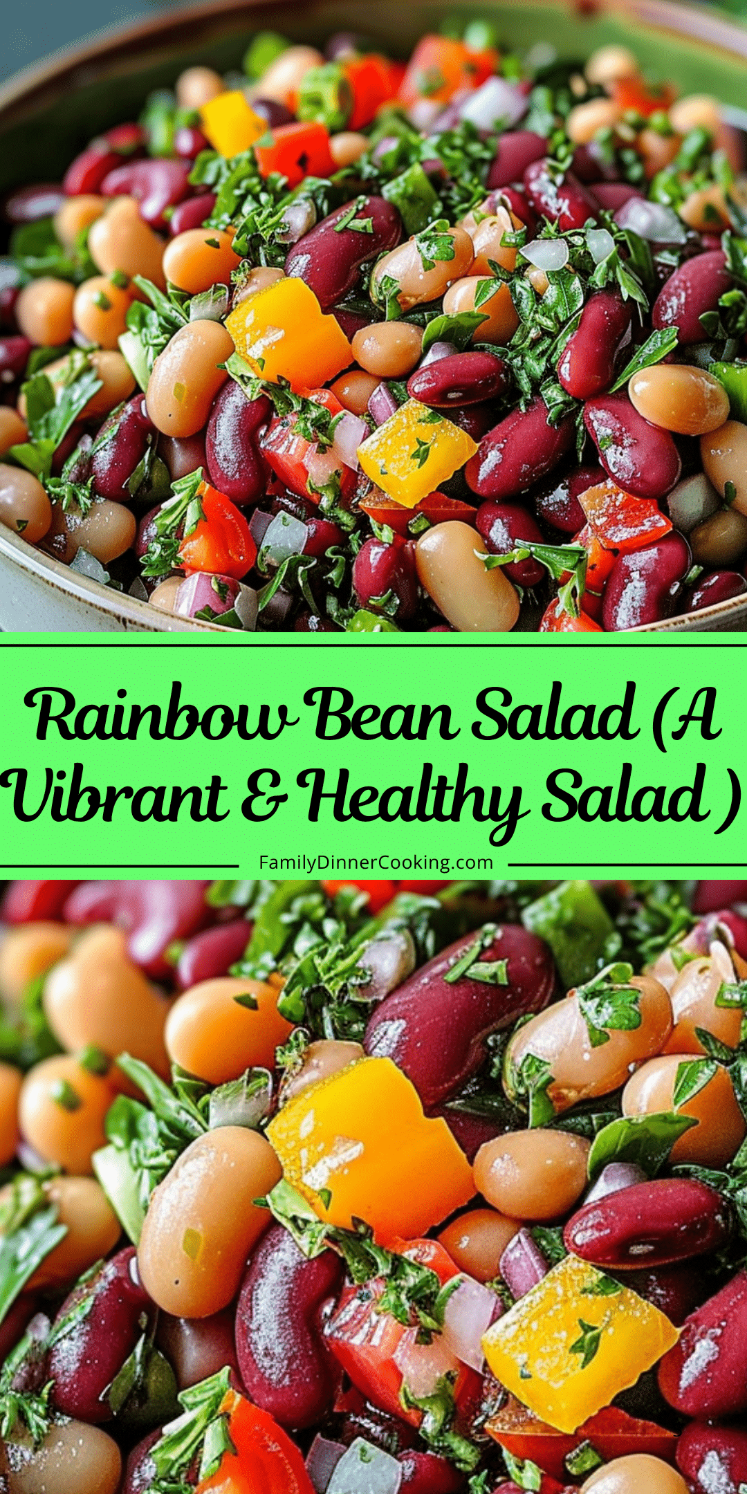 Rainbow Bean Salad (A Vibrant & Healthy Salad) | Family Dinner Cooking